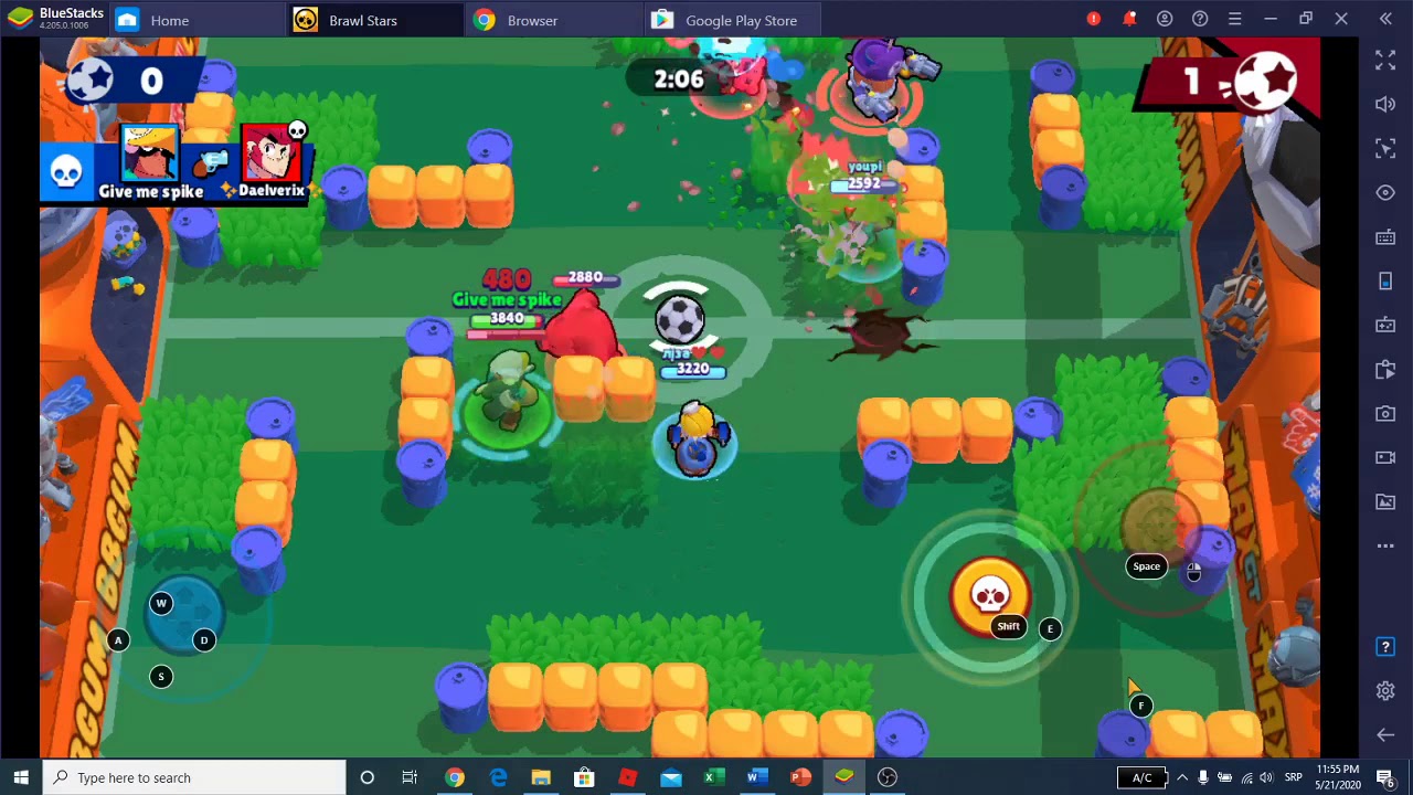 Playing brawl stars on computer! - YouTube