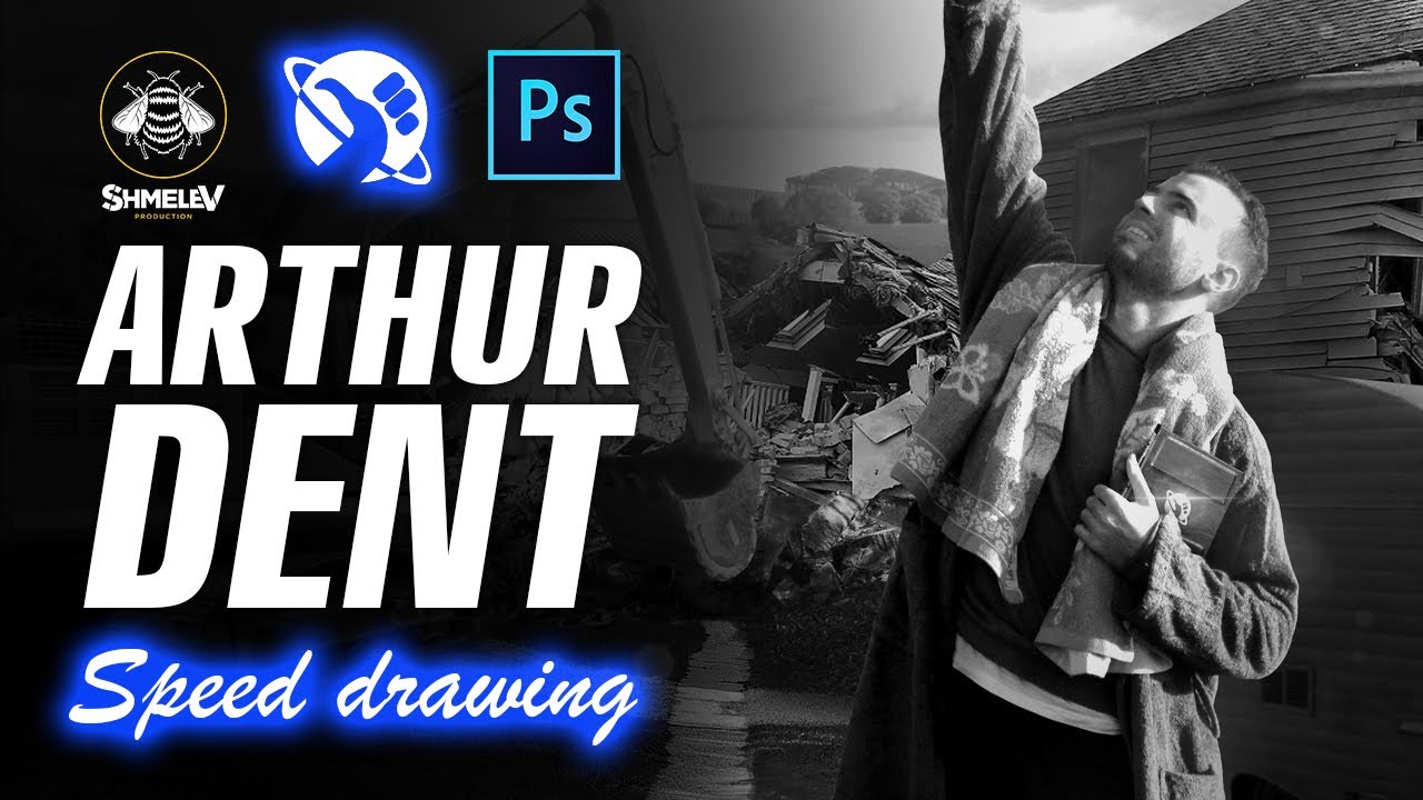Arthur Dent cosplay / Speed drawing / Towel Day - YouTube