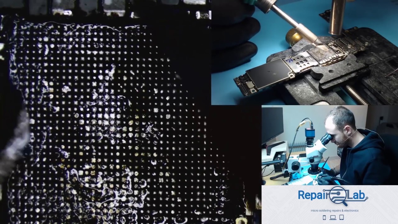 Reballing Iphone CPU second attempt part 1 - YouTube