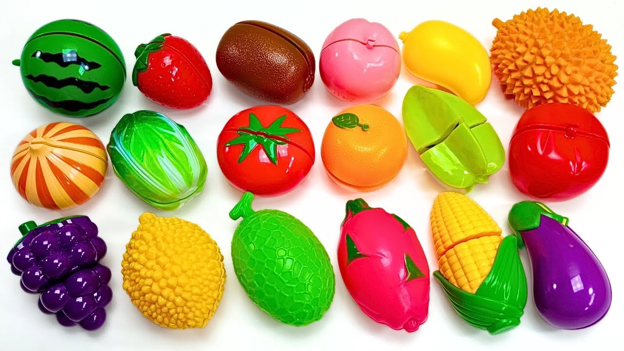 Relaxing Cut Fruits and Vegetables, Tomato | Satisfying Video Plastic ...