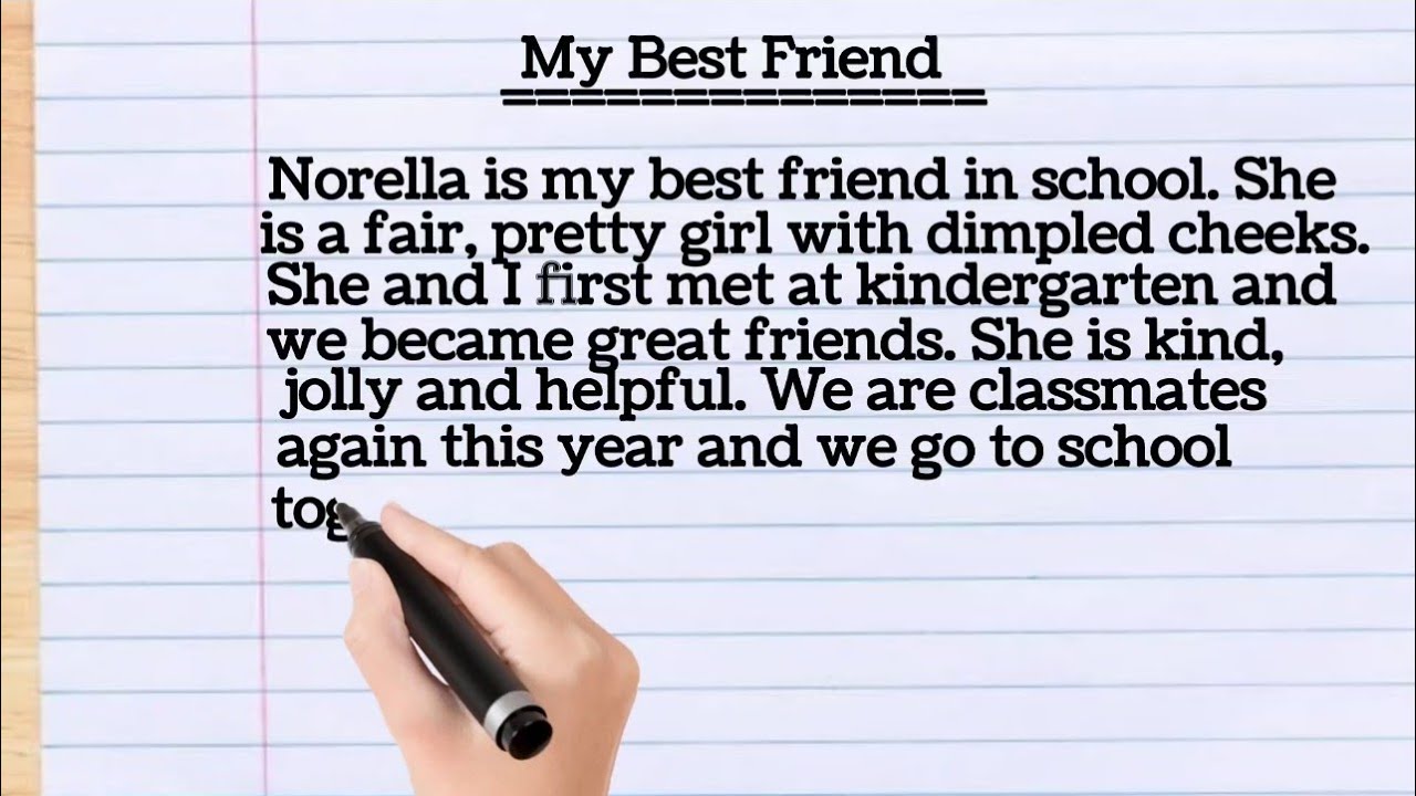 My Best Friend par nibandh // my best friend par lines // my best ...
