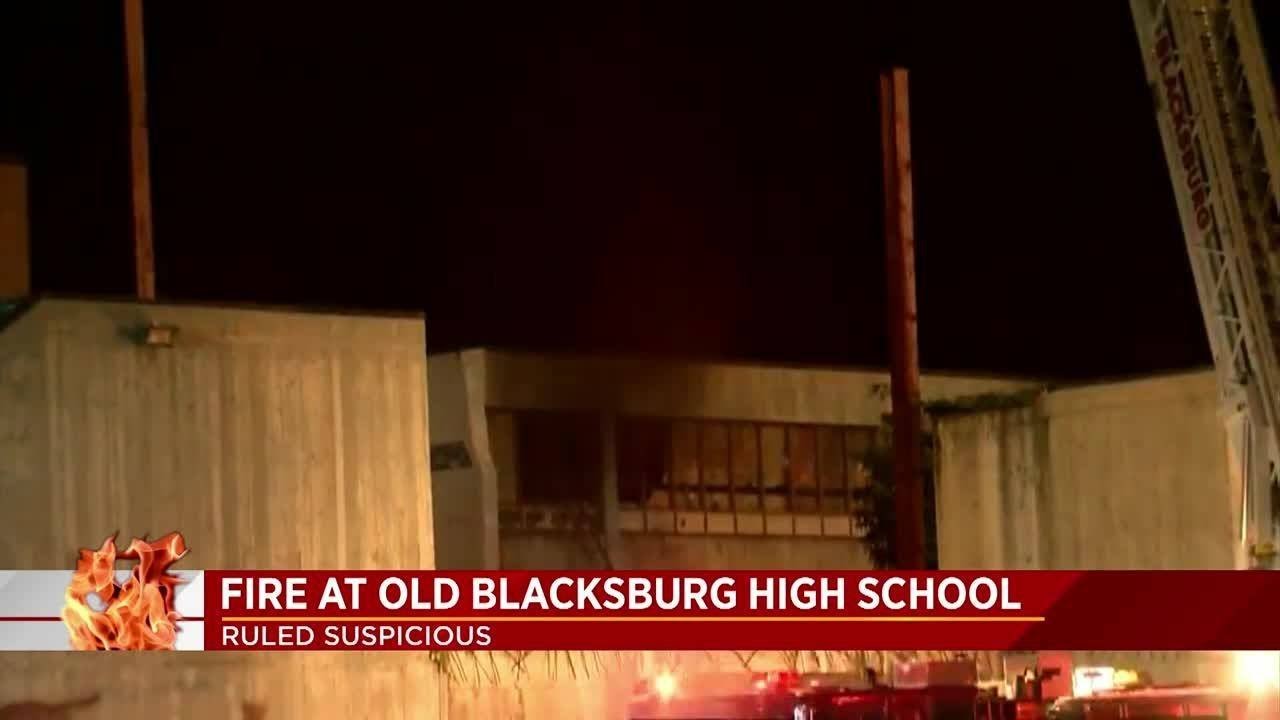 Fire at Old Blacksburg High School - YouTube
