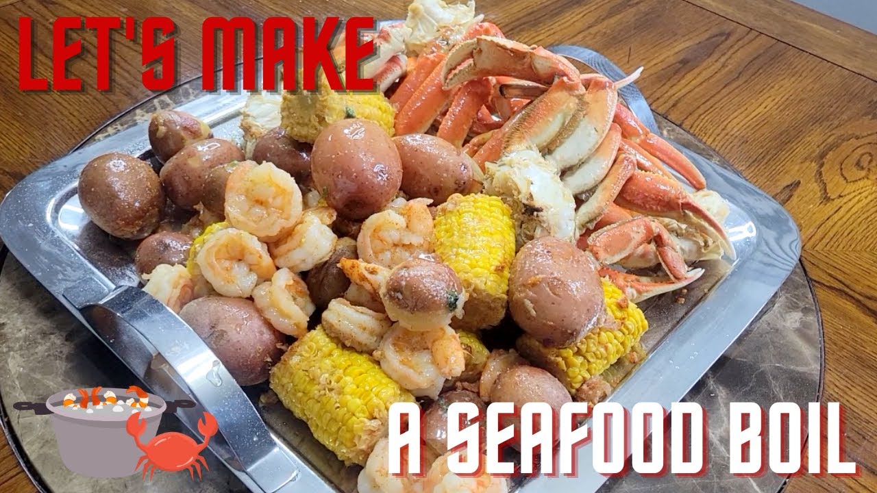 COOKING WITH THE CHAMP: CRAB AND SHRIMP SEAFOOD BOIL - YouTube
