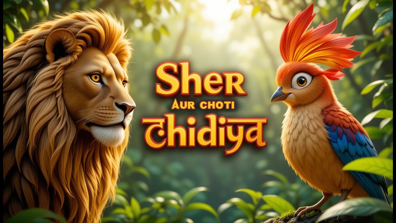 Sher Aur Chhoti Chidiya - The Lion and the Little Bird | Moral Story ...