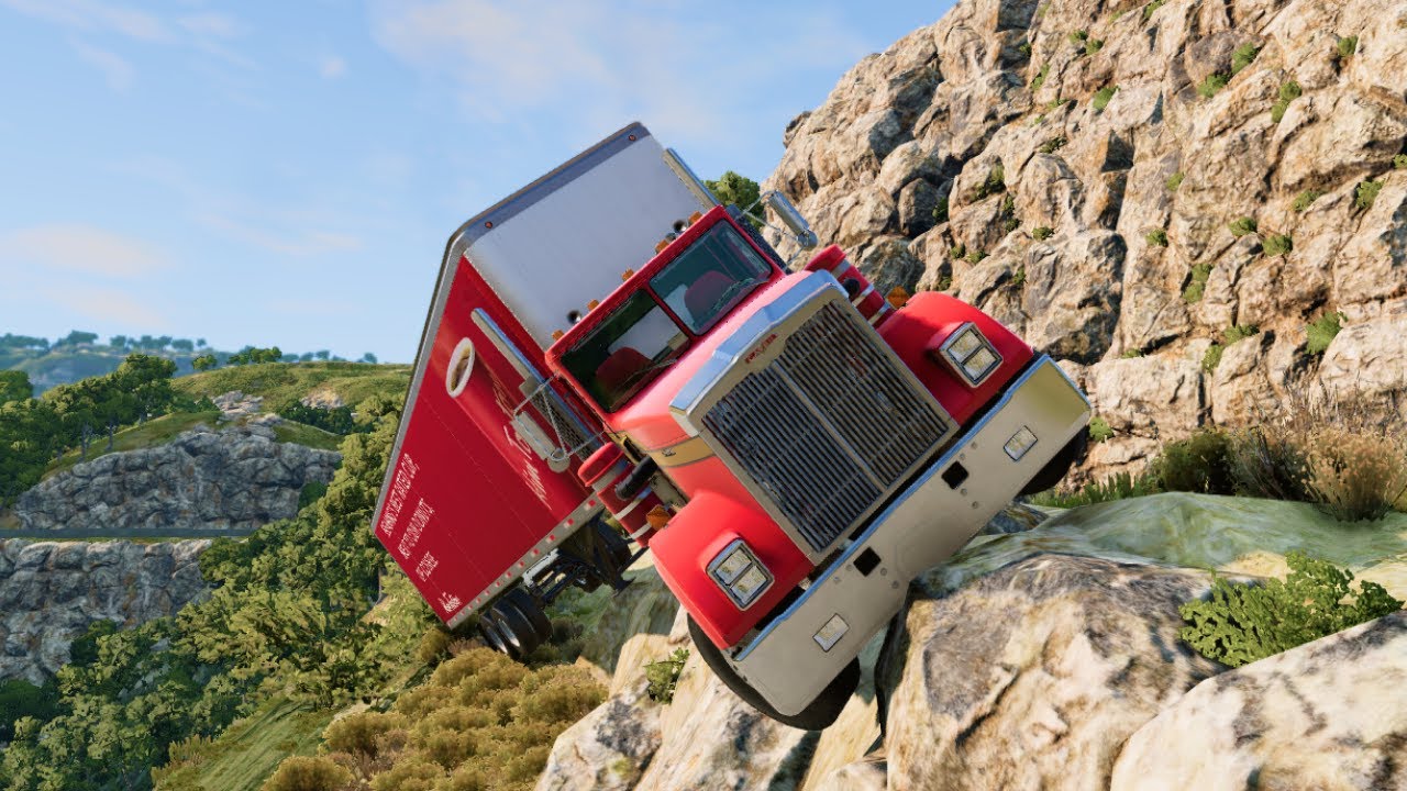 Truck vs Cliff Roads|Cars vs Cliff Roads|Bus vs Cliff Drops - Beamng ...