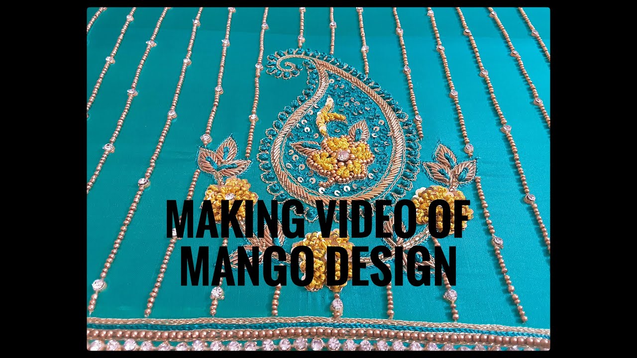 How to make Beautiful Mango Design Aari Work | Lakshya Aari Creatives ...