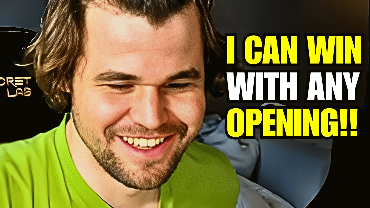 Magnus Carlsen plays AMAZING 1.B4 Opening to CRUSH Top GMs in Blitz ...