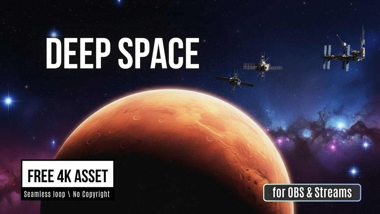 Realistic Space Station over Red Planet | No Copyright | Free Streamer ...