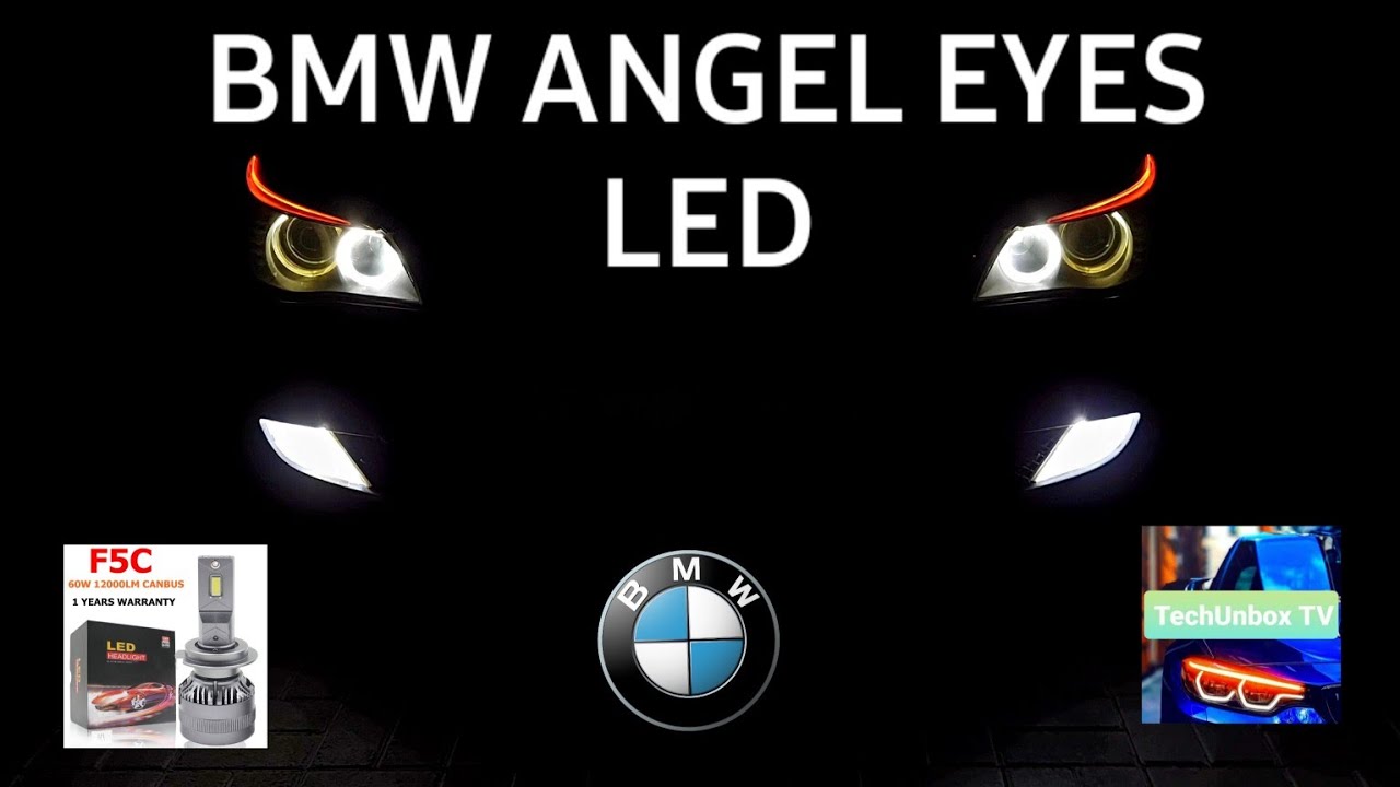 BMW ANGEL EYES LED BULB REPLACEMENT - F5C LED MONSTER! - YouTube