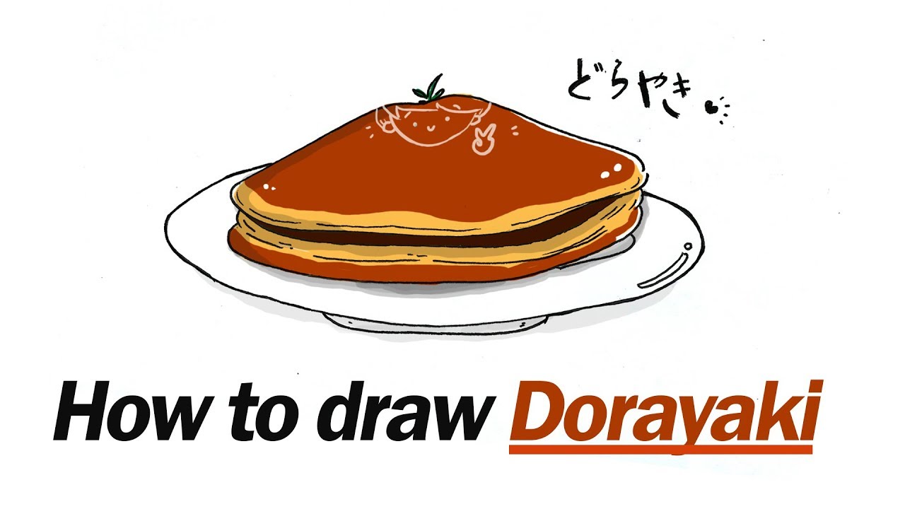 How to Draw Cute Dorayaki - Belajar Menggambar Dorayaki Lucu - YouTube