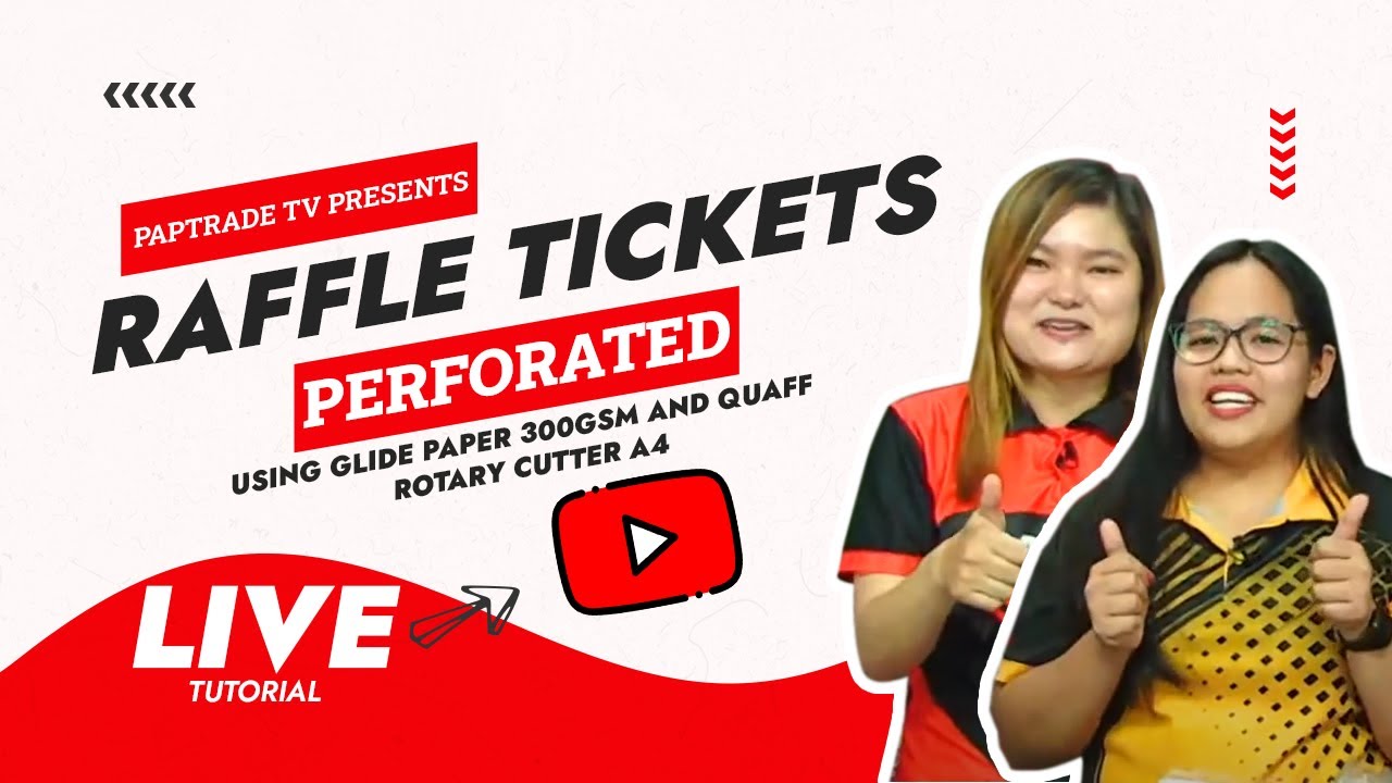 Raffle Tickets Making - Perforated using Glide Paper 300gsm and Quaff ...