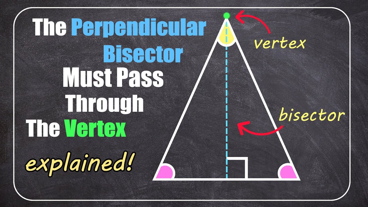 Perpendicular Bisector of The Base Passes Through The Triangle Vertex ...