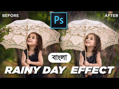 easily create rainy day effect in photoshop - YouTube