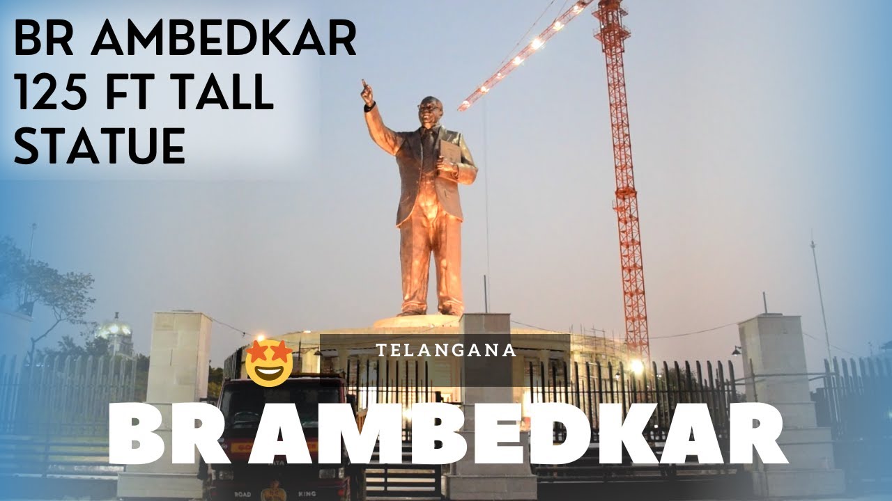 BR Ambedkar 125 ft tall statue exclusive visuals | B. R. Ambedkar ...