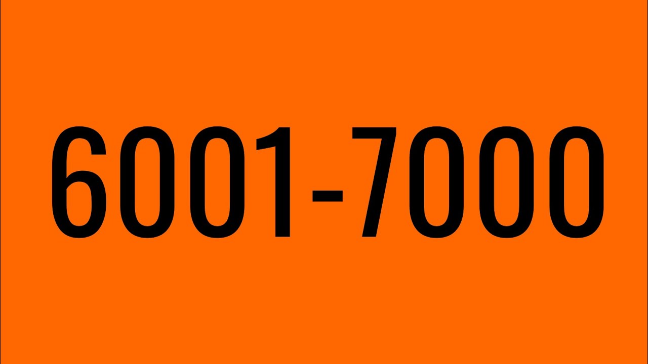 Balloon episode #13135 counting 6001-7000 - YouTube