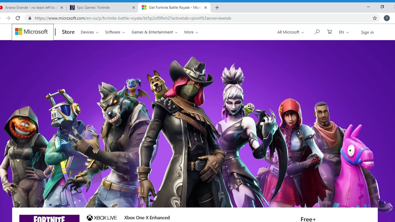 Get Fortnite Battle Royale Microsoft Store Google Chrome 10 10 2018 17 ...