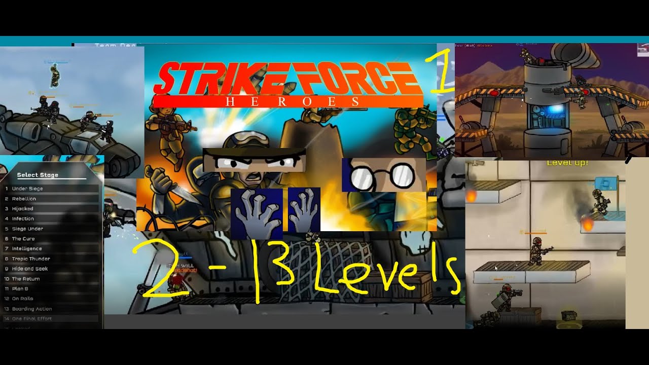 Flash games: Strike Force Heroes 1 (2 - 13 levels) - YouTube