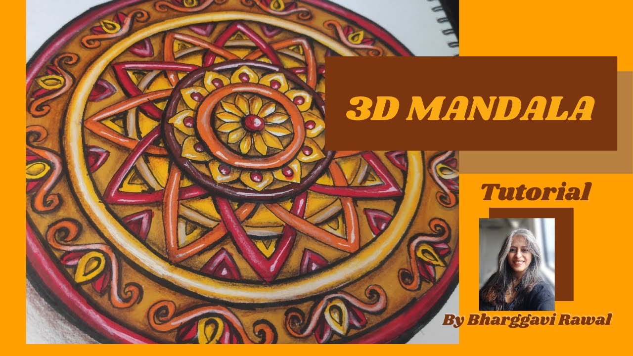 3D MANDALA ART TUTORIAL - YouTube