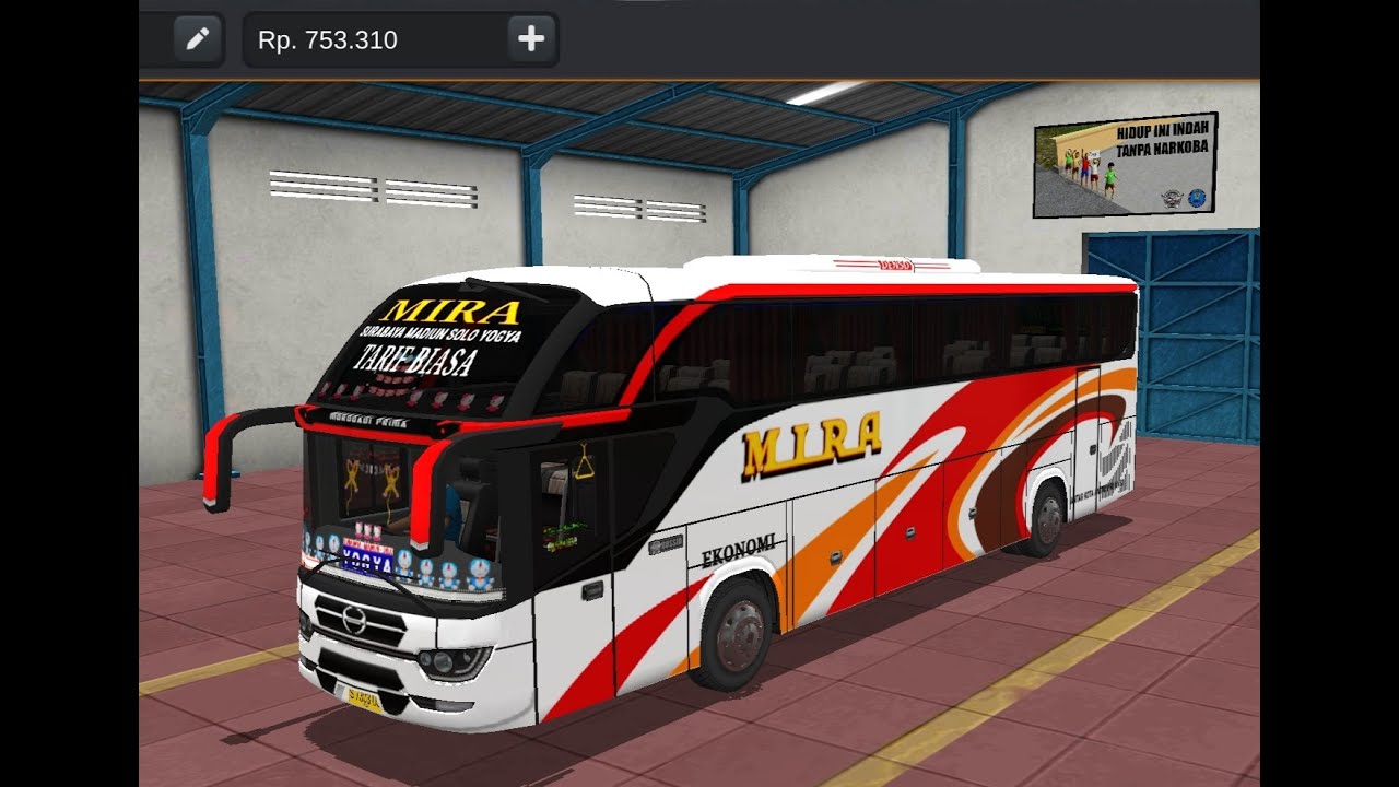 Bus Mira Ngeblong, BUSSID GAME - YouTube