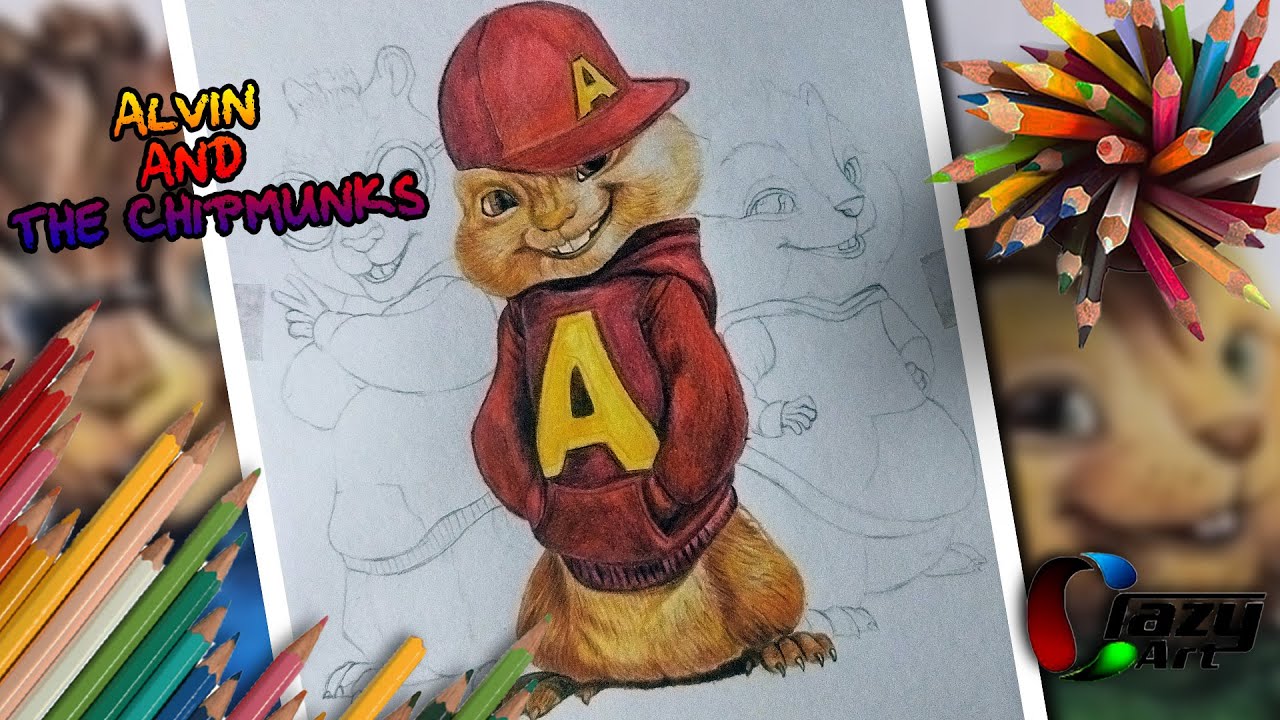 How To Draw Alvin From Alvin And Chimpunks - Step By Step Drawing part1 ...