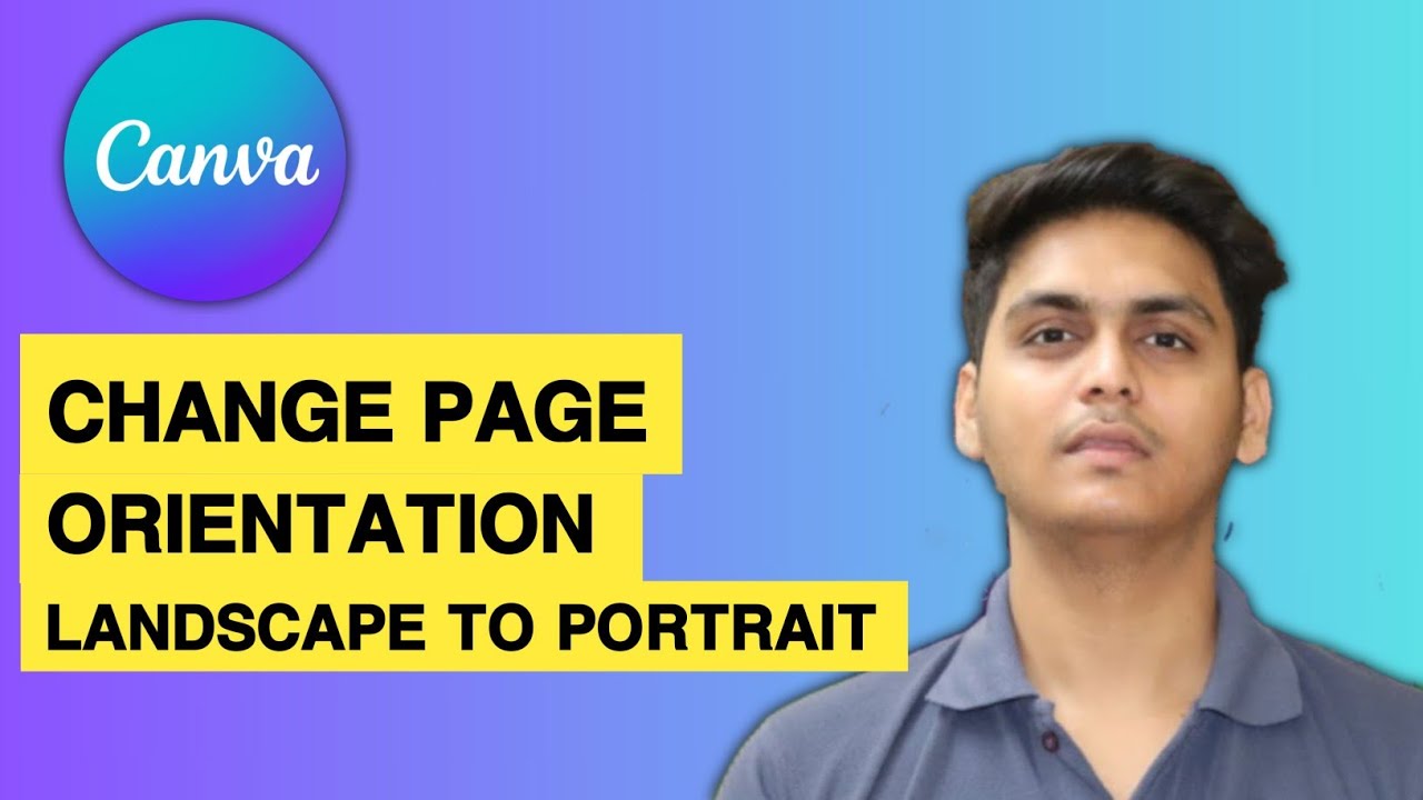 How to change page orientation in canva | canva landscape to portrait ...
