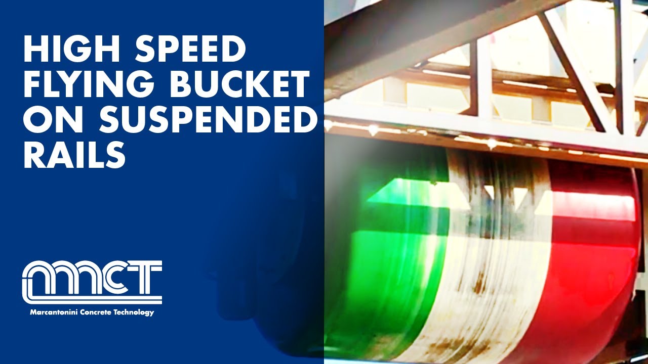 Concrete transport and distribution: High speed flying bucket on ...