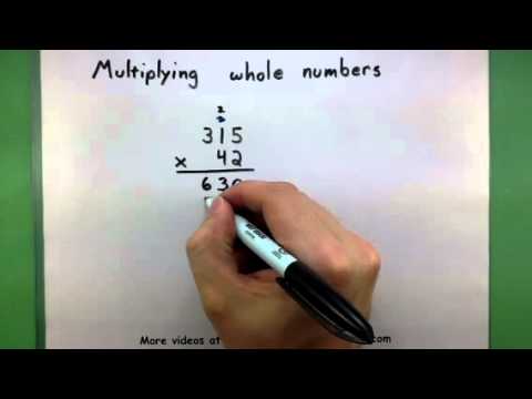 Basic Math - Multiplying whole numbers - YouTube