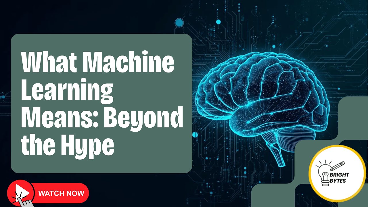 What Machine Learning Actually Means: Beyond the Hype - YouTube
