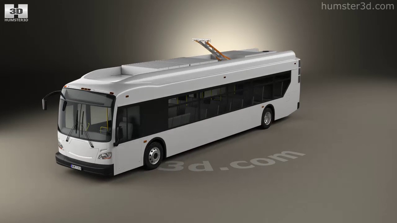 New Flyer Xcelsior Electric Bus 2016 3D model by 3DModels.org - YouTube