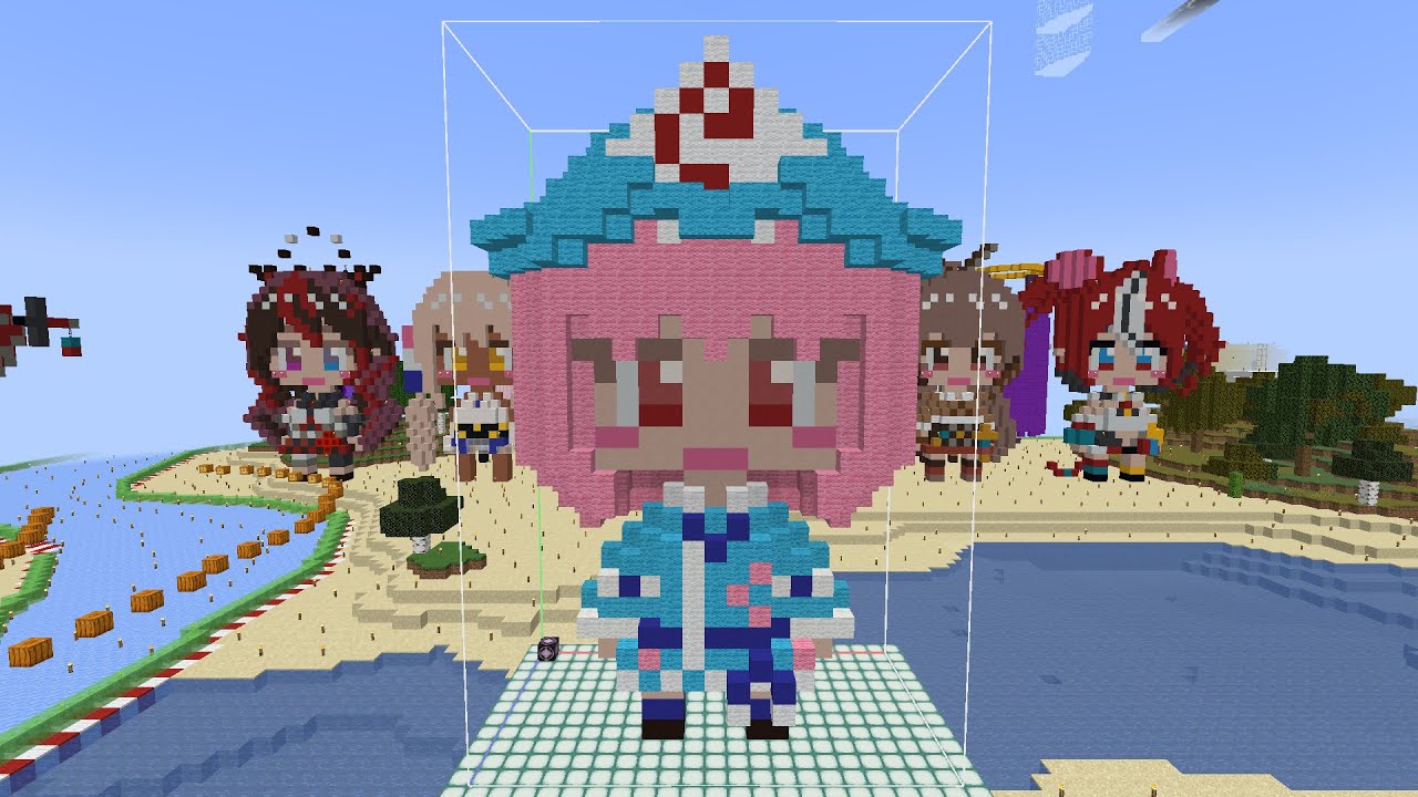 Yuyuko Saigyouji of Touhou Project make in Minecraft 西行寺幽々子 - YouTube