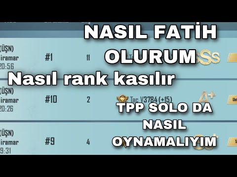 Soloda Nasıl Rank Kasılır? Nasıl Fatih olurum? | TPP SOLO RANK TAKTİKLERİ #1