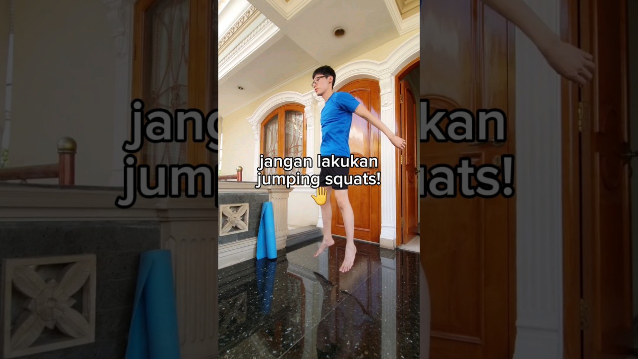Cara melakukan jumping squats tanpa bikin lutut sakit #homeworkout # ...