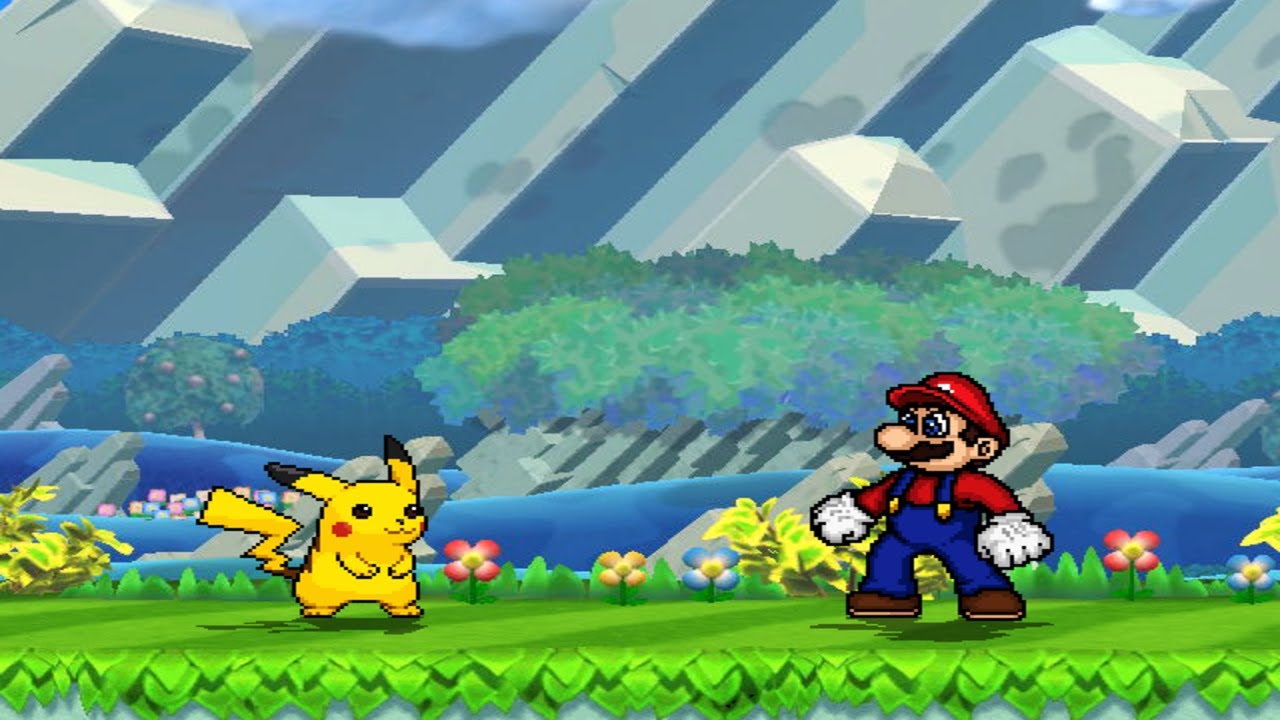 MUGEN: Pikachu (Me) Vs Mario (Poyochan) - YouTube
