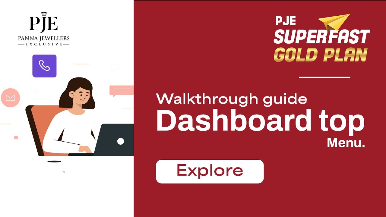 Dashboard Top menu introduction Pje Superfast Gold Saving plan - YouTube