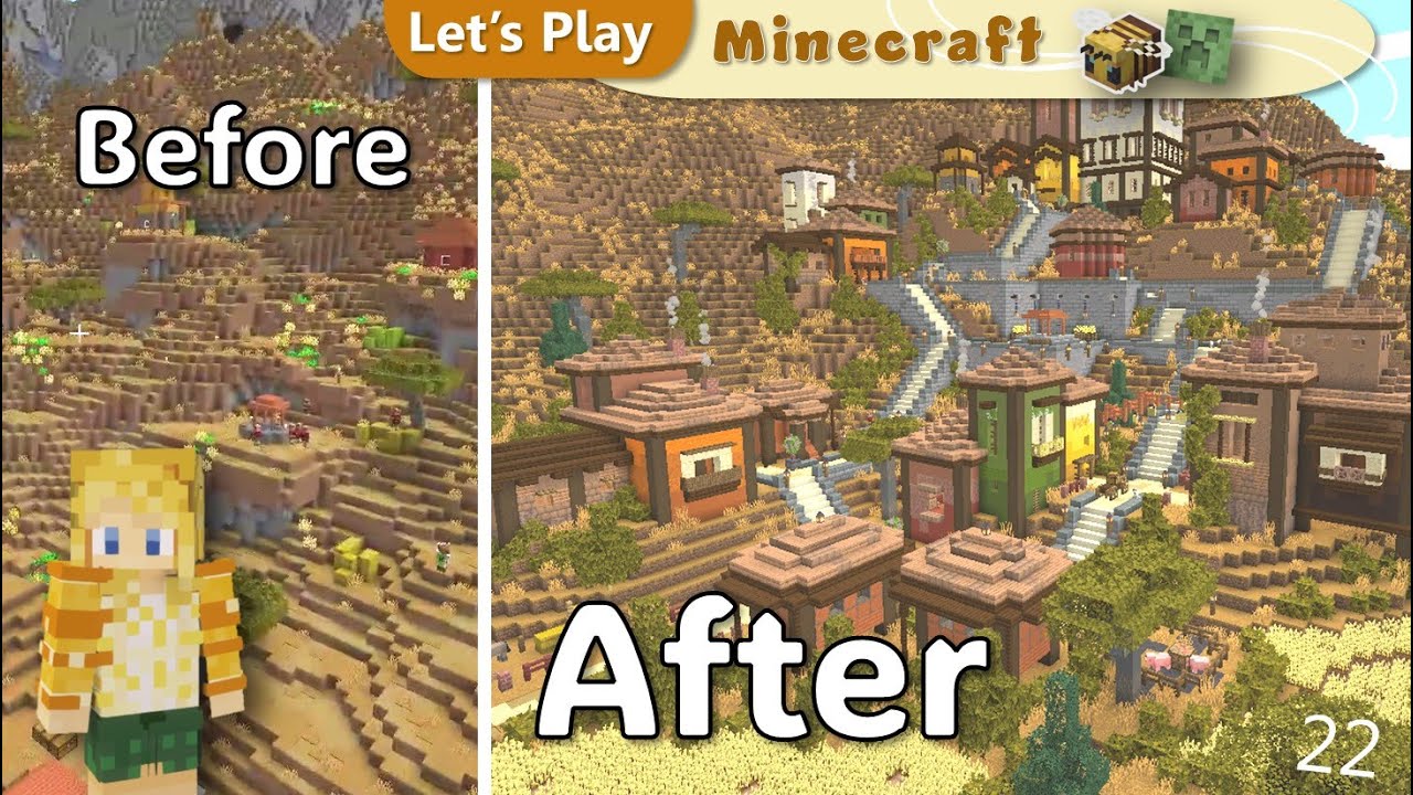 Huge Village Transformation in Minecraft Survival - YouTube