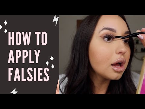 HOW TO APPLY STRIP LASHES FOR BEGINNERS - YouTube