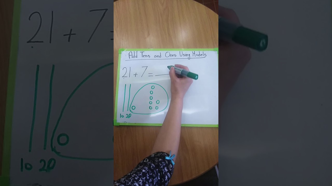 Add tens and ones using models - YouTube