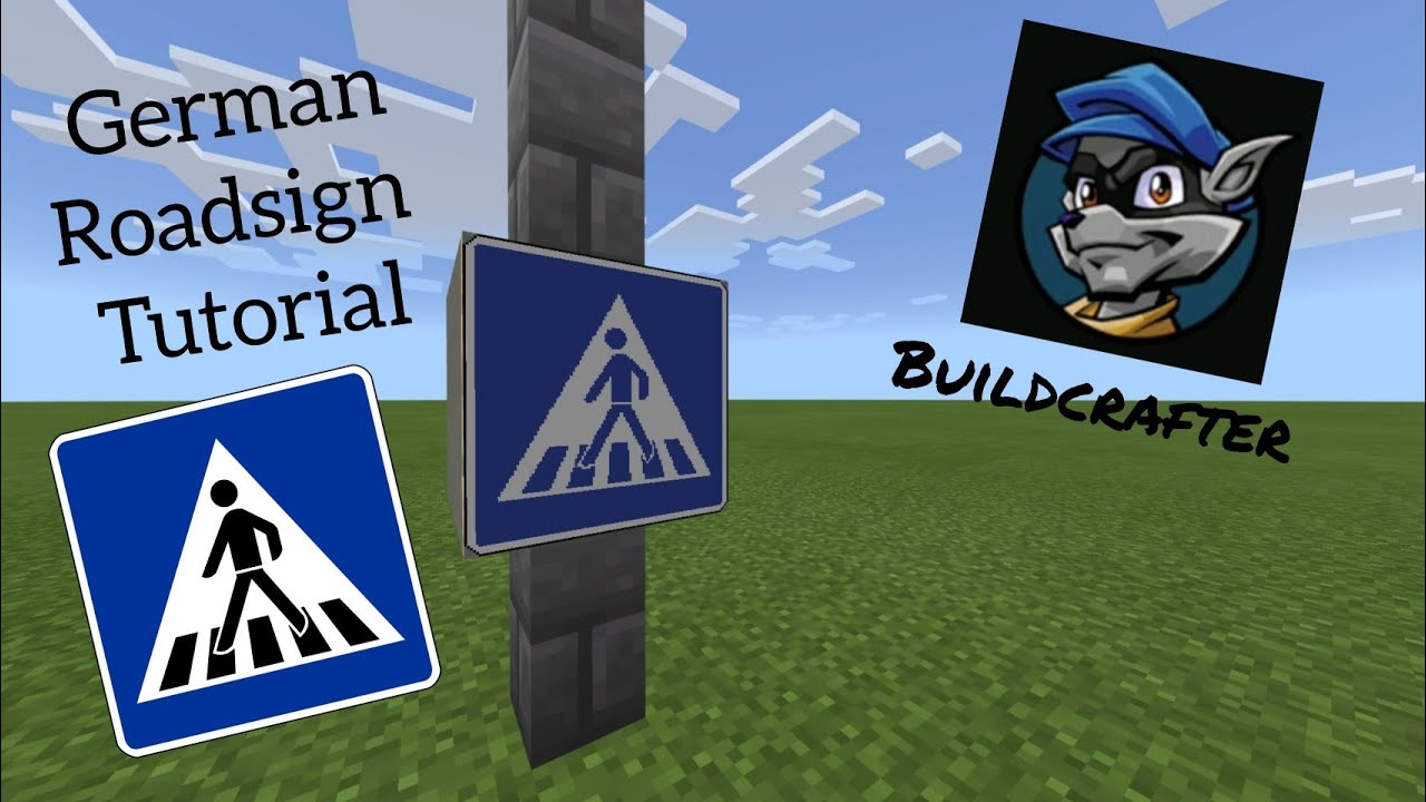 Minecraft Roadsign Tutorial - YouTube