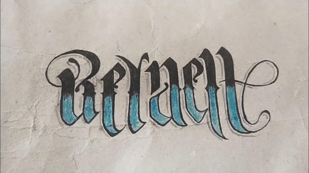 How to create an Ambigram Letters (2 Font Styles) - YouTube