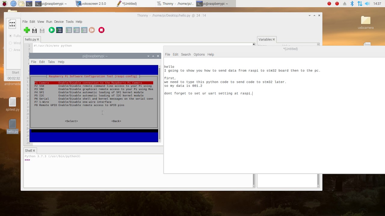 2 Uart Raspi And Stm32 Setup Of Raspi Board Programming Youtube 0592