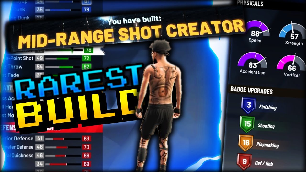 I CREATED THE RAREST BUILD IN NBA 2K20! MID RANGE SHOT CREATOR BUILD ...