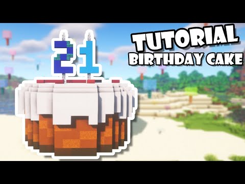 How To Build A Birthday Cake In Minecraft!!