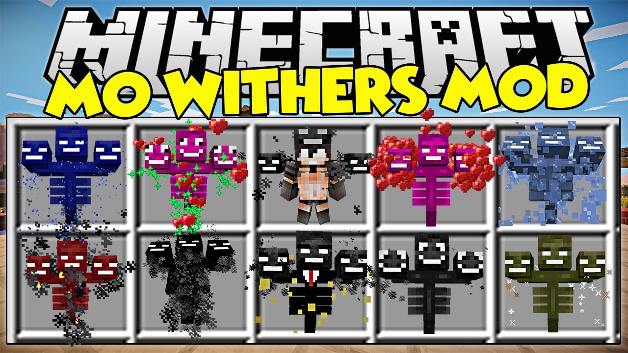 MINECRAFT MODS | AUMENTA LOS WITHERS EN EL MUNDO | MINECRAFT MOD - YouTube