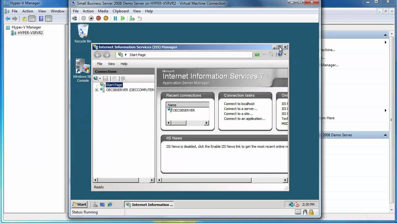 Step 6 - Configuring SBS 2008 (Part 2) - YouTube