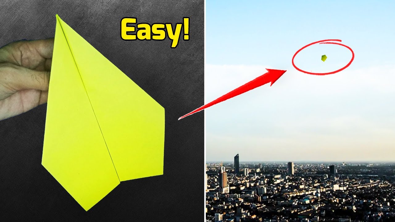 How to Make Fastest Paper Airplane Fly Straight - Easy Paper Aeroplane ...