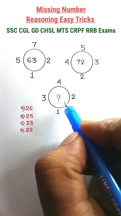 Missing Number| Reasoning Tricks in Hindi| Reasoning Classes for SSC CGL CHSL MTS CRPF RRB ...