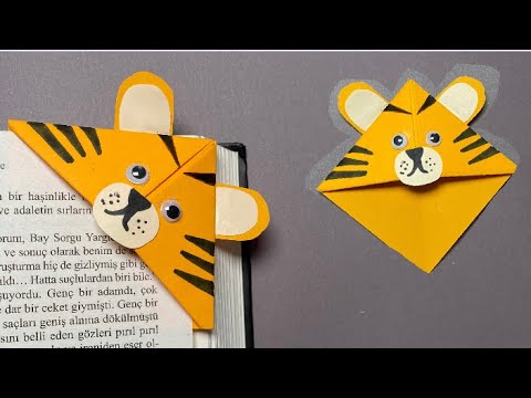 Kolay Origami Kitap Ayracı  Yapımı 🐯 📚 | Origami Bookmark
