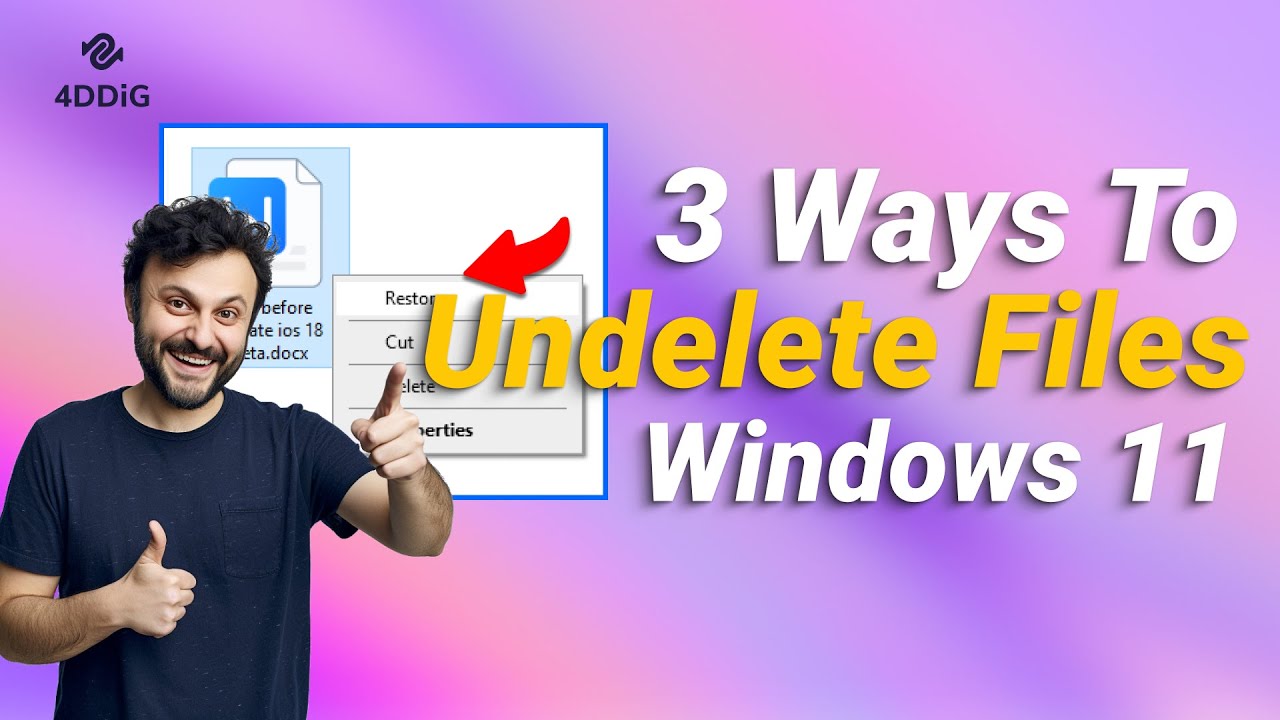 3 Ways | How to Undelete/Recover Files On Windows 11/10 (2025) - YouTube