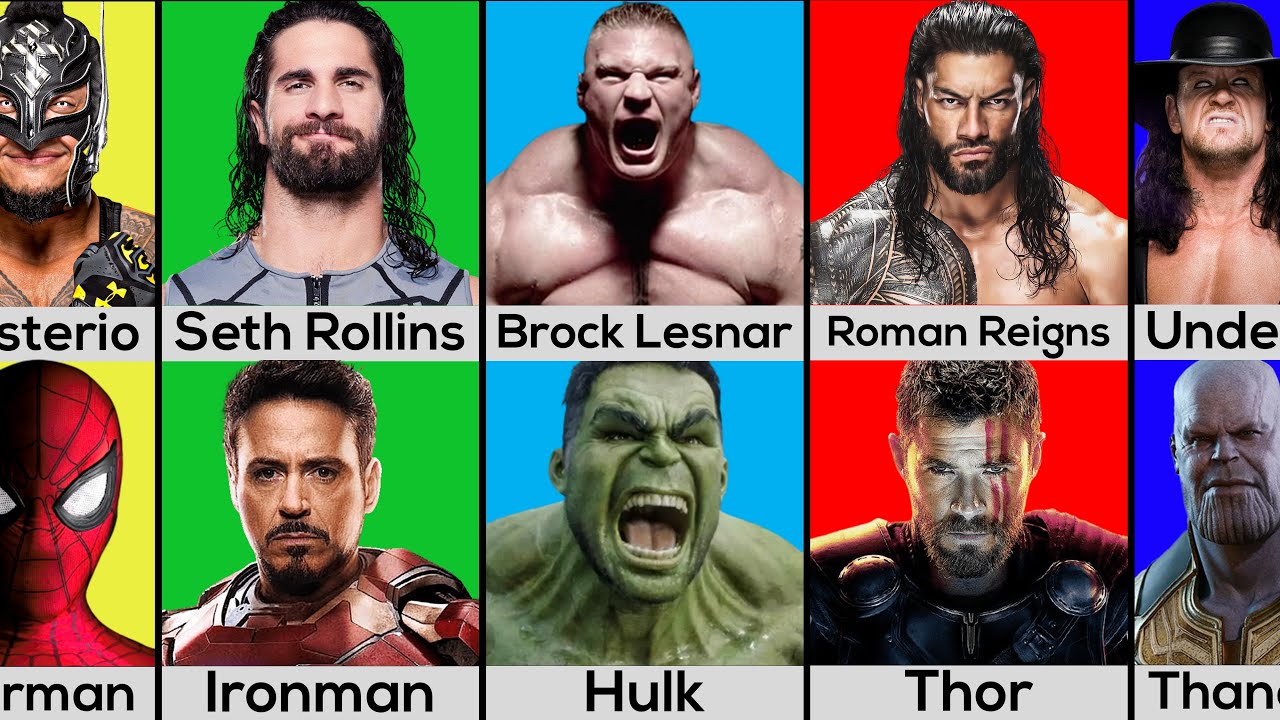 Comparison : WWE x Marvel - YouTube