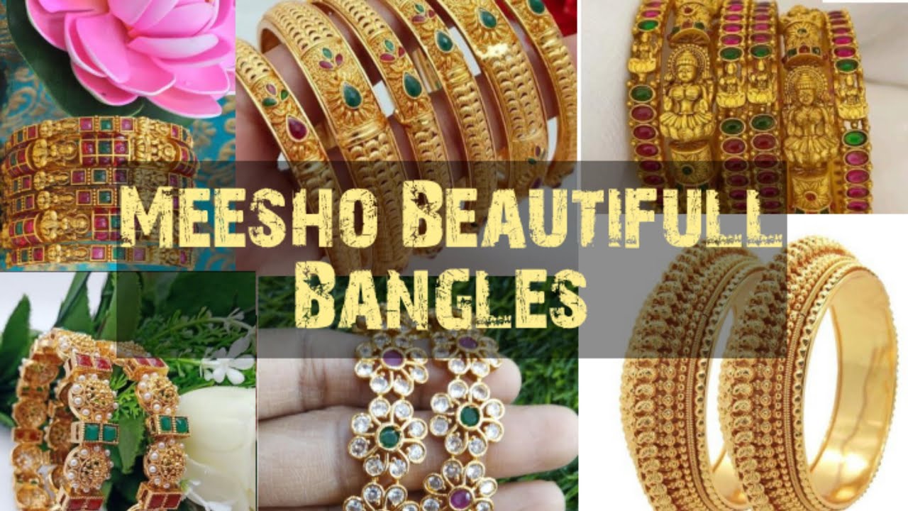 Affordable traditional bangles haul / Collection from Meesho - YouTube